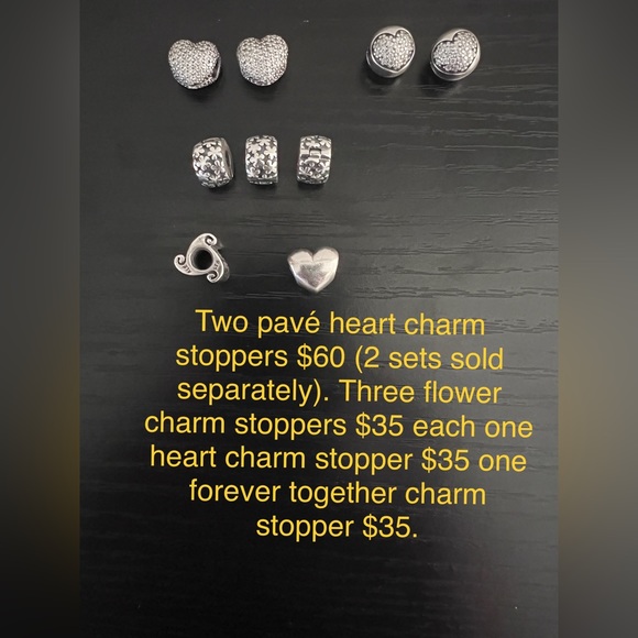 Pandora | Jewelry | Authentic Pandora Charm Stoppers | Poshmark